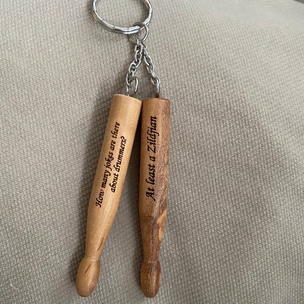 Personalized Drumstick Keychain, A Special Gift for a Drummer ...