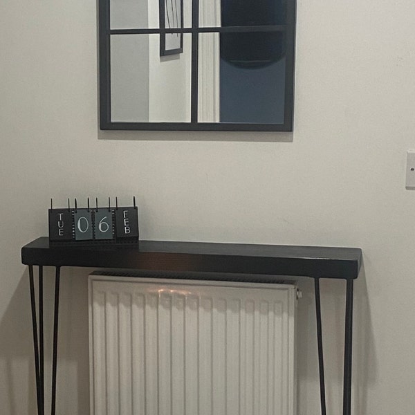 Rustic Radiator Shelf - Console Table - All Black - Etsy UK