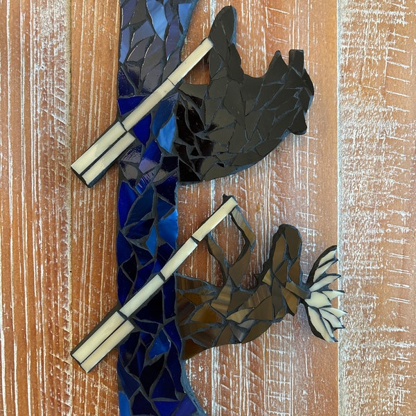 Bear and Moose in a Canoe Glass Mosaic - Etsy