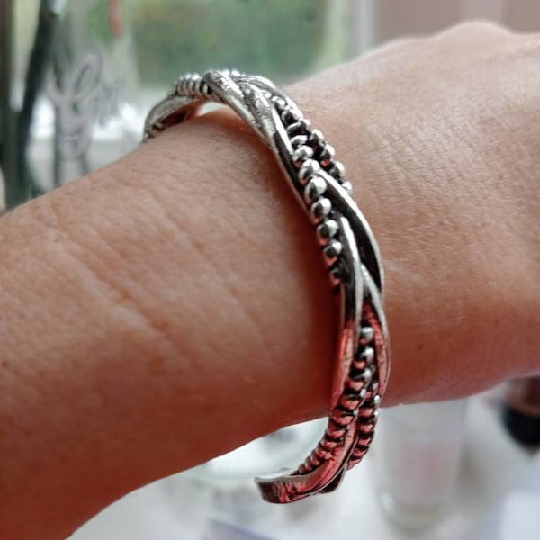 Silver Simple Adjustable Fish Cuff Bangle, Fish Lovers, Sealife ...