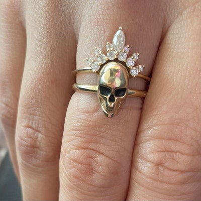 Floating Bubble Wedding Band Women / Single Prong Set Full - Etsy