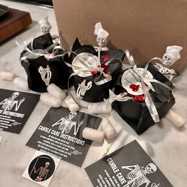 Skeleton Bath Candle Witch | Halloween Candles | Halloween Decor | Soy ...