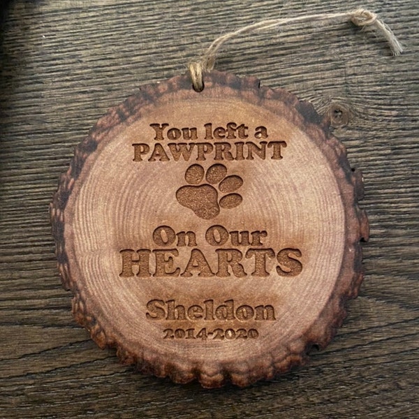Personalized Rustic Wood Pet Memorial - Sympathy Gift - in Memory of ...