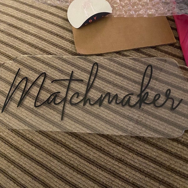 Matchmaker Acrylic Tag - Etsy