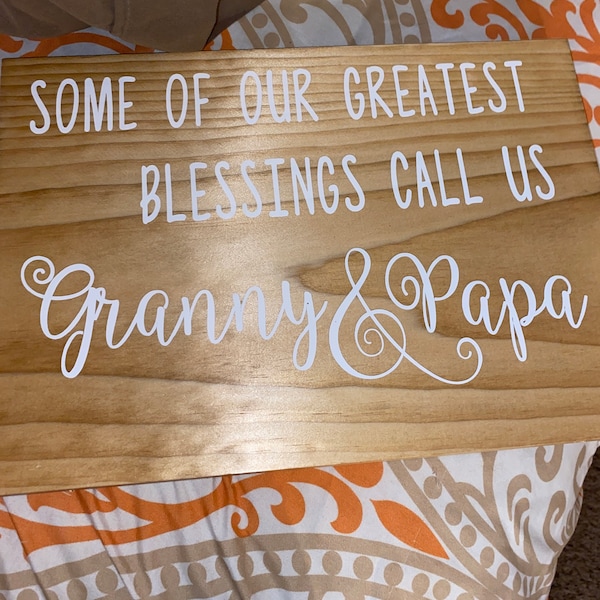 Grandchildren Sign - Grandparents Sign - Gift for Grandparents ...