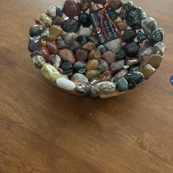 13" Rock Platter, Petoskey Stone, Puddingstone, Rock Home Decor, Table ...