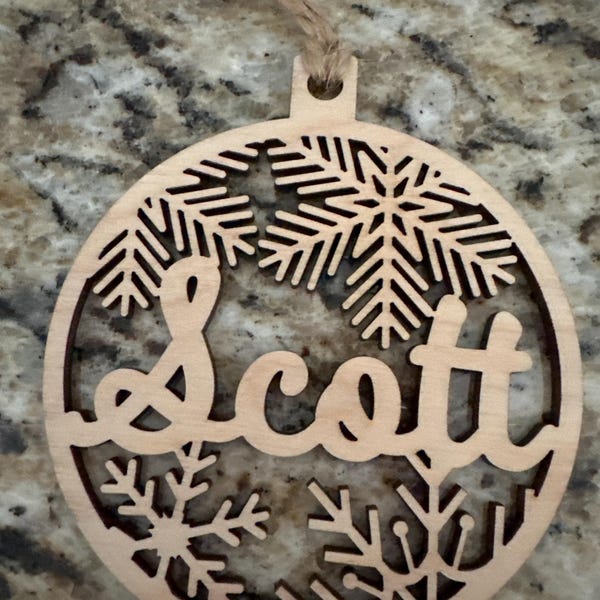 Personalized Christmas Ornaments, Custom Christmas Tree Decor, Wood ...
