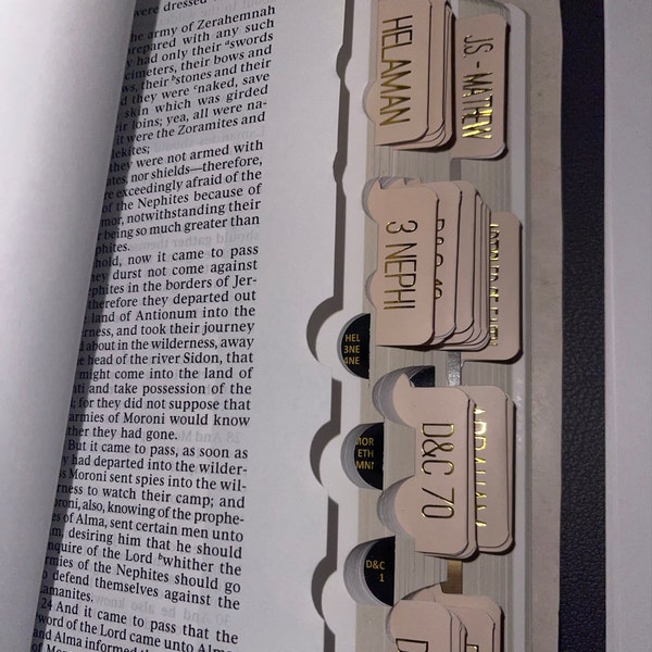 LDS Minimalist Book of Mormon and Bible Tab Stickers Laminated ...