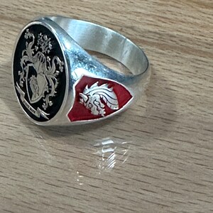 Sterling Silver Signet Ring, Engraved Signet Ring, Initial Engraved ...