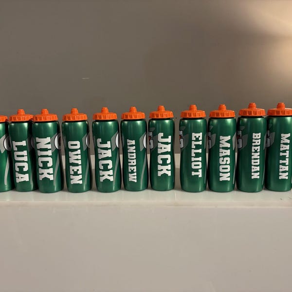 Custom Personalized NAME LABEL - Gatorade Water Bottle Labels - 20oz or ...