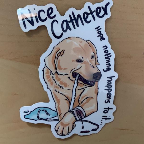 IV Catheter Sticker, Waterproof Sticker, Laminated Sticker, Vet Med ...