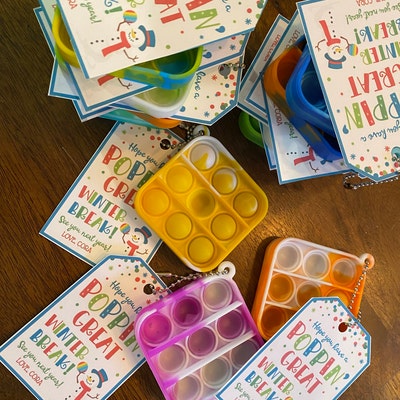 Poppin Great Winter Break Tag Pop Gift Popping Good Holiday Fidget Toy ...