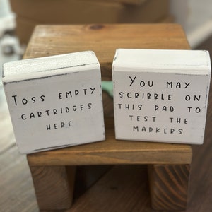 Custom Mini Wood Block Sign Rustic Home Decor Office Decor Shelf Sign ...