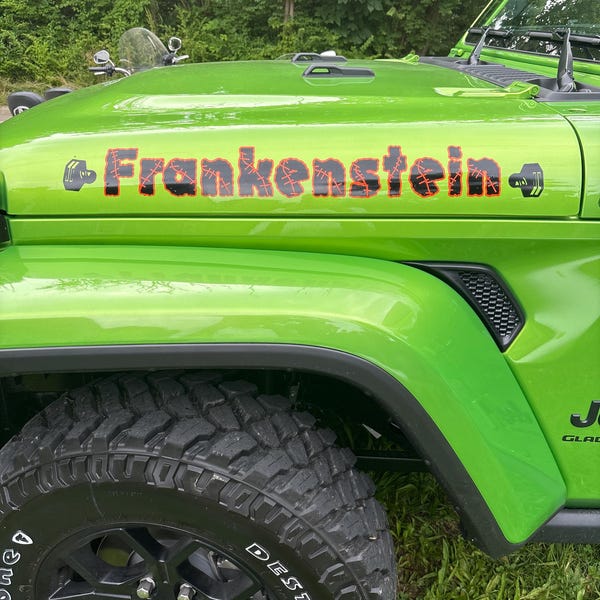Custom Two-color Vinyl Hood Decals – 25" X 3.5" - Personalized Vehicle ...