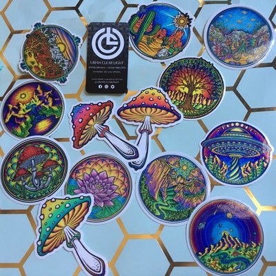 Hand Drawn Mushroom Sticker Pack Mushroom Decal iPhone Sticker ...