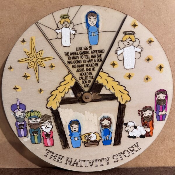 Fun Nativity Christmas Story Wheel Activity Laser Cut Digital File ...