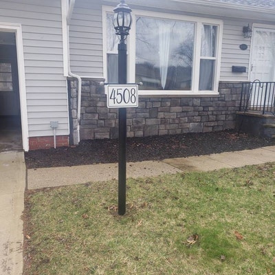 Hanging Address Sign, Perfect for Mailbox, Light Post, or Garden Flag ...