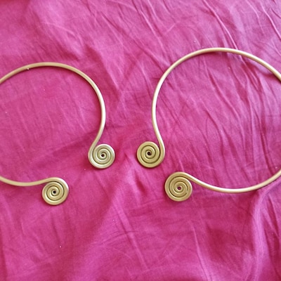 Viking Torc Necklace, Celtic Spiral Brass Torq, Historical Reenactment ...