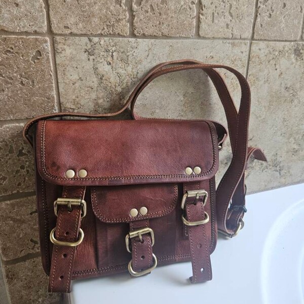 Studded Leather Bum Bag With Fringe - Women Hip Bag Vintage Style ...