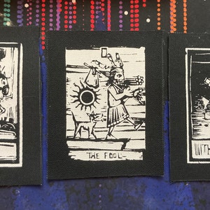Tarot Card Patches Collection of 5 DIY Canvas Patch Punk Patch FREE ...