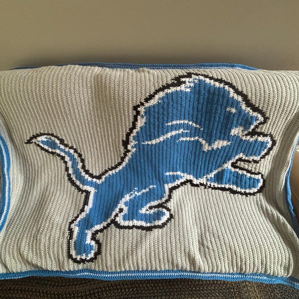 Football Team Blanket Crochet Pattern - Detroit Inspired - Etsy
