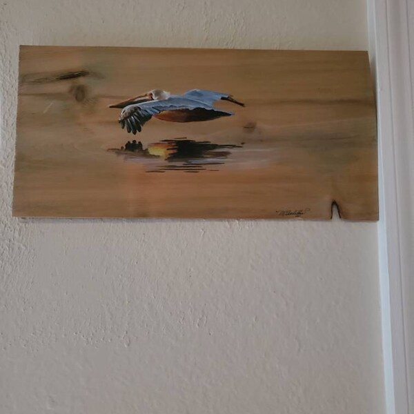 Birds, Hummingbird, Hand Painted, Cedar, Queen Anne's Lace, Lily-of The ...