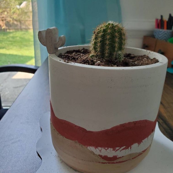 Handmade Concrete Plant Pot: Desert Inspired Southwestern Planter - Etsy
