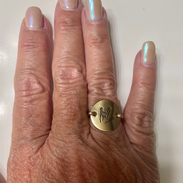 American Sign Language, Asl,couple, Boyfriend, I Love You Ring Sterling ...