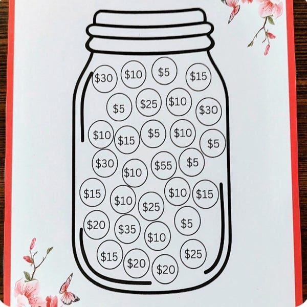 500 Dollar Jar Savings Challenge A5/A6 | Printable | Fits A5 or A6 ...