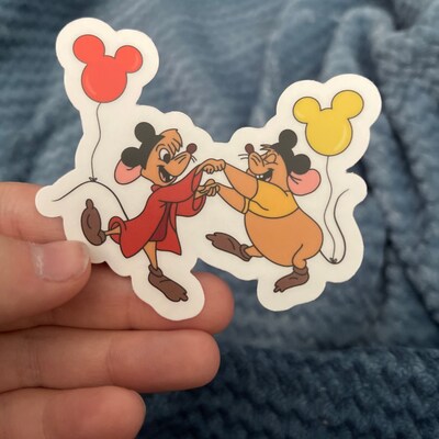 Disney Cinderella Jaq Jaq and Gus Gus Sticker // Disney Jaq and Gus ...