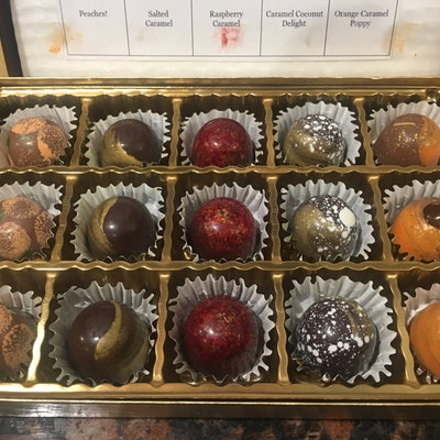 Customizable Box of 15 Assorted Artisan Chocolates, Choose Your Own ...