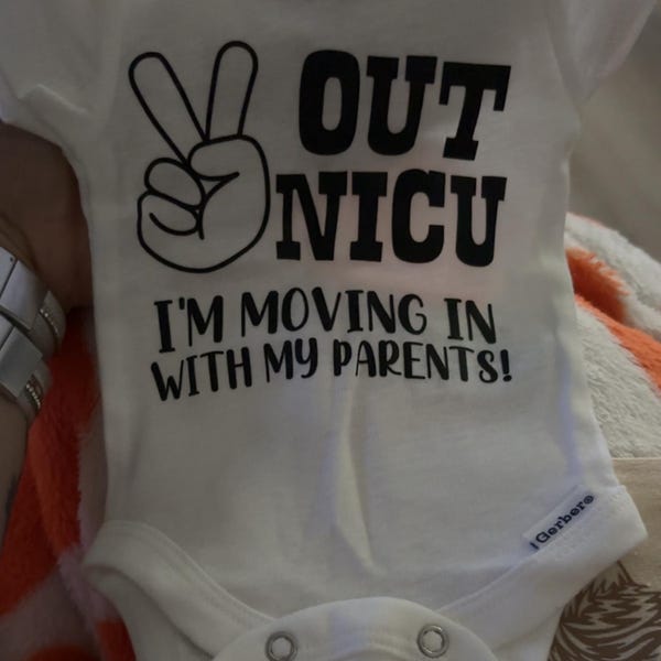 Peace Out NICU Baby Onesie®, NICU Baby Outfit, Preemie Baby Clothes ...