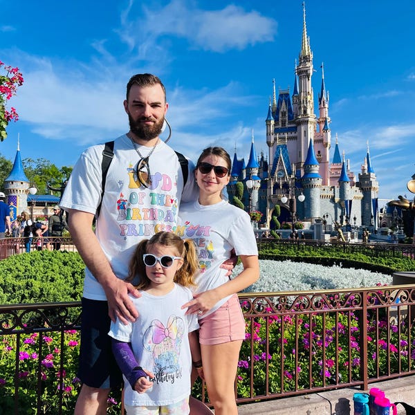 Mom of Birthday Princess Crew Shirt, Magical Happiest Place Cute Mouse ...