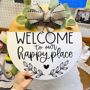 Round Sign Svg Bundle, Circle Sign Svg, Porch Sign Svg, Welcome Sign ...