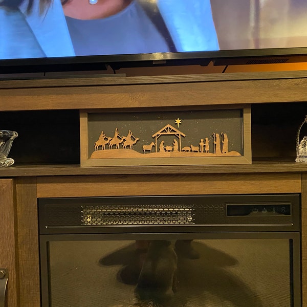 Small Wood Nativity Sign | Christmas Sign Decor | Christmas Sign | Wood ...