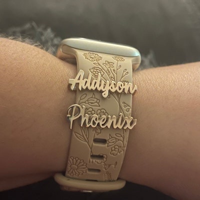 Personalized Apple Watch Name Charms, Trendy Watch Accessories, Rose ...