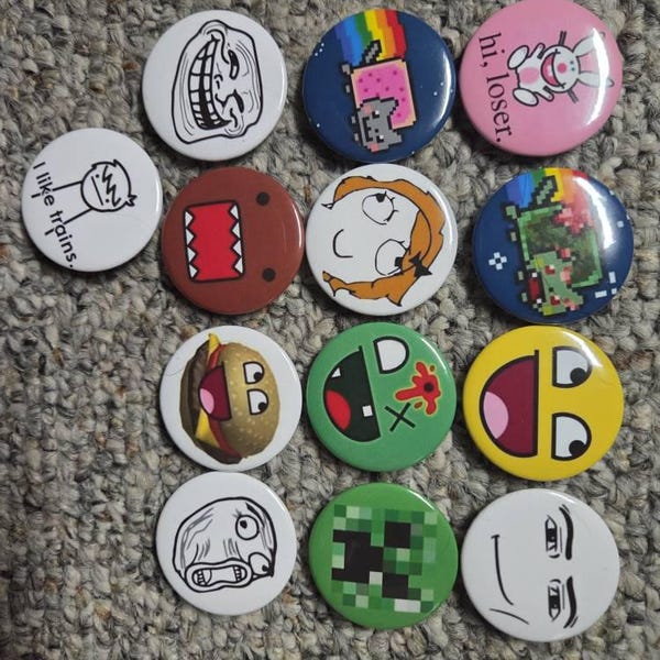 2010s Memes 1 1/2" Pinback Buttons (custom Made) - Etsy