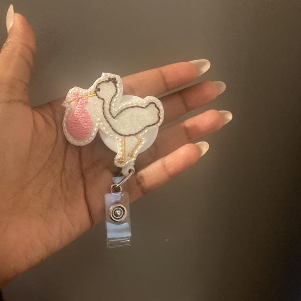 Stork Badge Reel-labor and Deliver Badge-labor & Delivery Nurse Gift ...