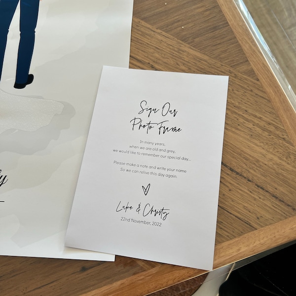 Sign Our Photo Frame Sign, Printable Guest Book Signs, Modern ...