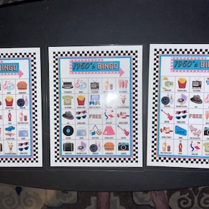 80s Bingo, 1980s Bingo, Retro Bingo, 30 Printable 1980s Bingo Cards ...