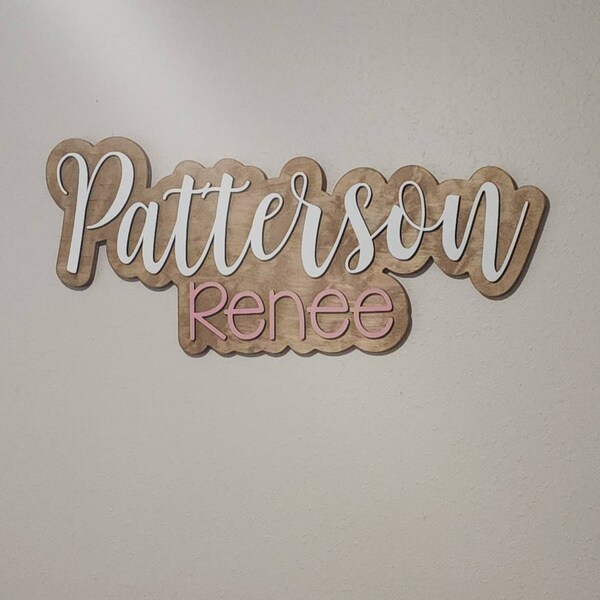 Freestanding Wooden Name Cutouts, Wooden Letters, Name Sign, Baby ...