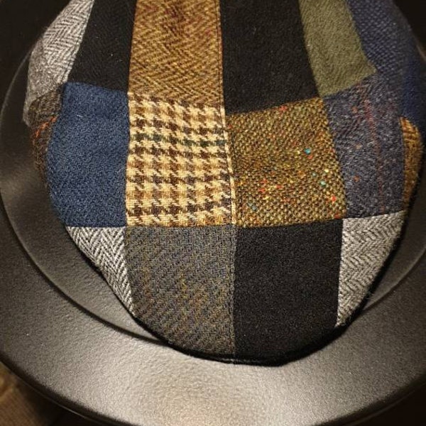 Irish - Donegal Tweed Driving Patch Cap - Patchwork - Ireland ...