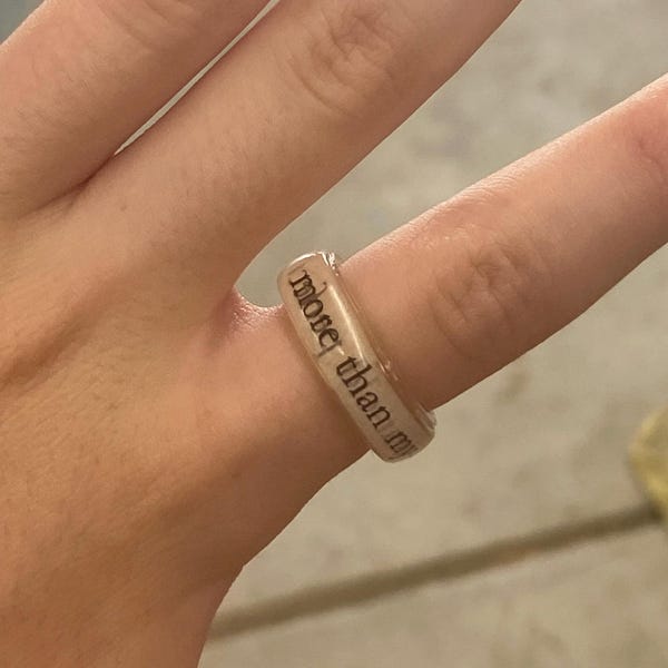 Fourth Wing Book Page Ring - Etsy