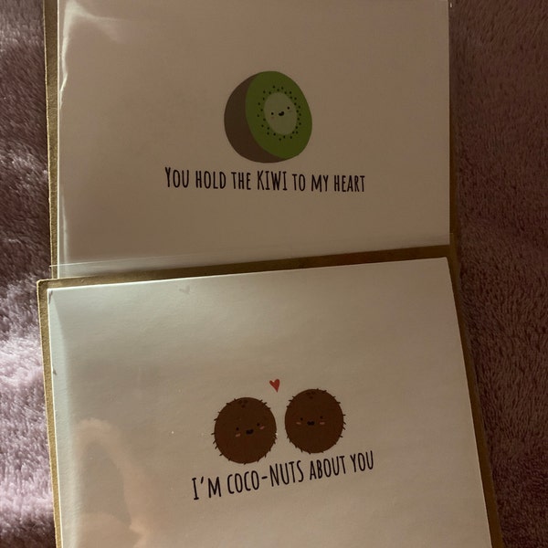 I'm Coco-nuts About You - Coconut Greeting Card, I Love You Card ...