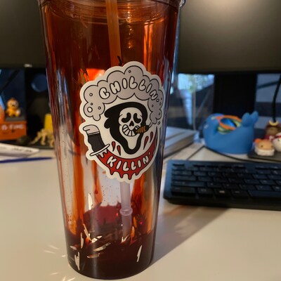 Chillin' & Killin' Scream Ghostface Halloween Horror Movie Sticker - Etsy