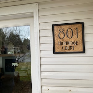 Framed Address Signaddress Plaque Modern House Numbers - Etsy