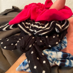 Sherbert Ribbed Knit Knot Pigtail Bows Orange Pigtail Bows - Etsy