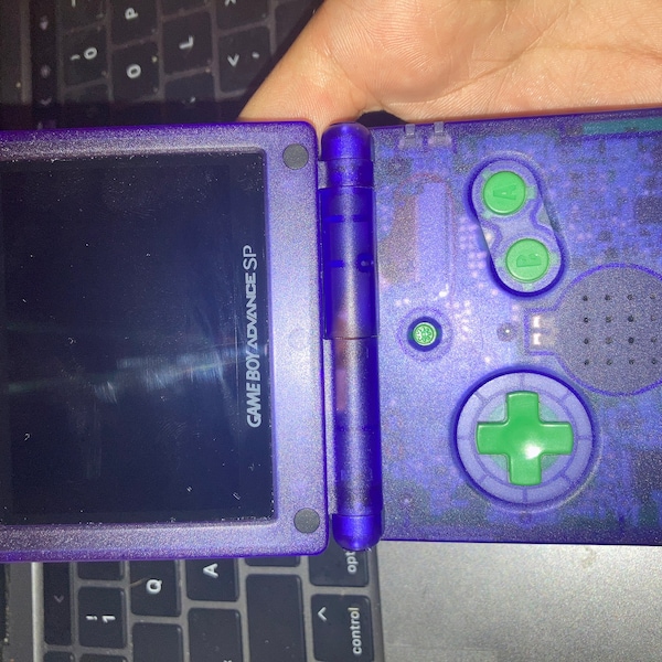 Custom Modified Gameboy Advance SP Console- Retro Handheld Transparent ...