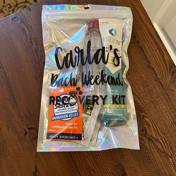 Personalized Bachelorette Hangover Recovery Kit - Etsy