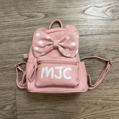 Personalized Minnie Mouse Backpack Cute Custom Headband Polka Dot Bow ...